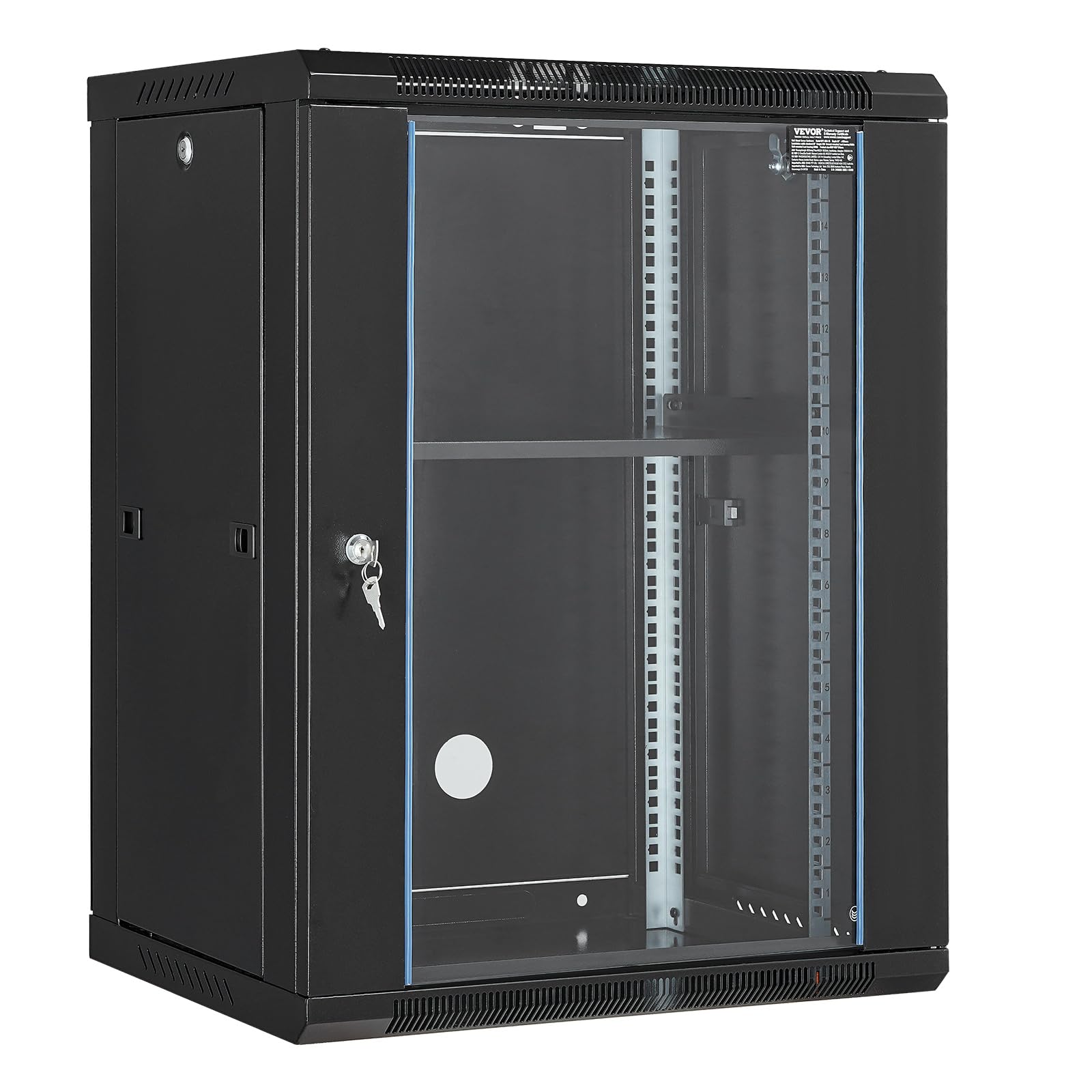 VEVOR 15U Wall Mount Network Cabinet, Server Rack Cabinet Enclosure ...