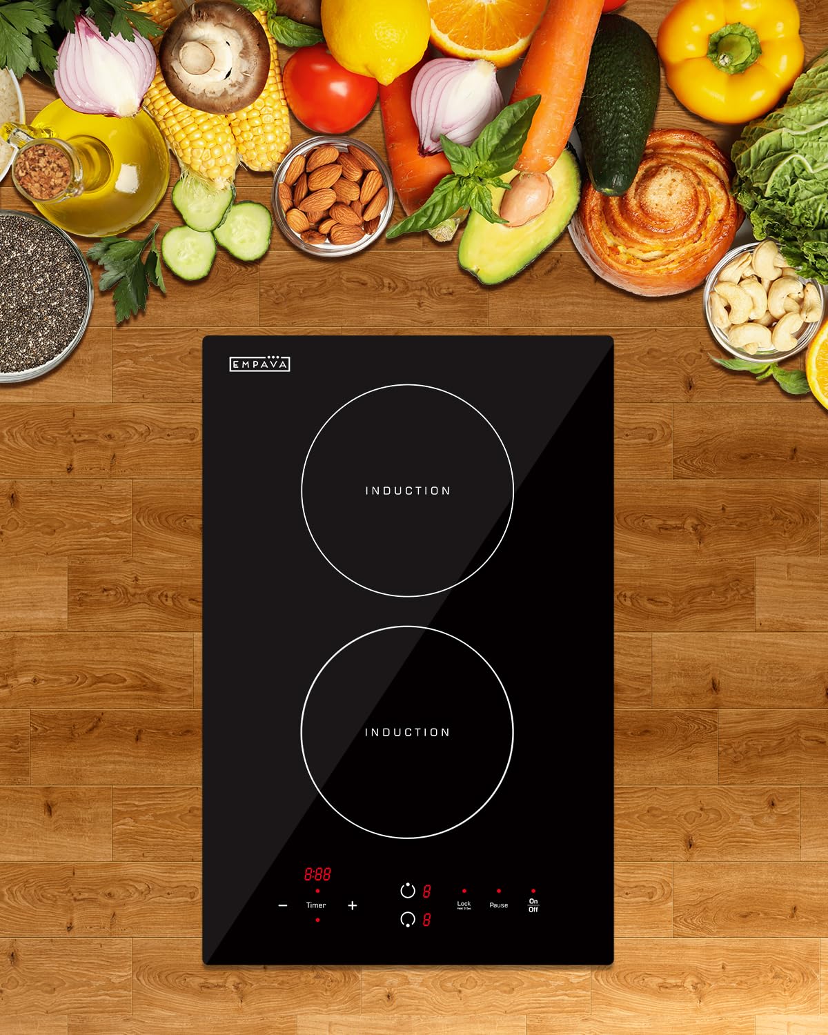 Mua Electric Stove Induction Cooktop Vertical with 2 Burners Vitro ...