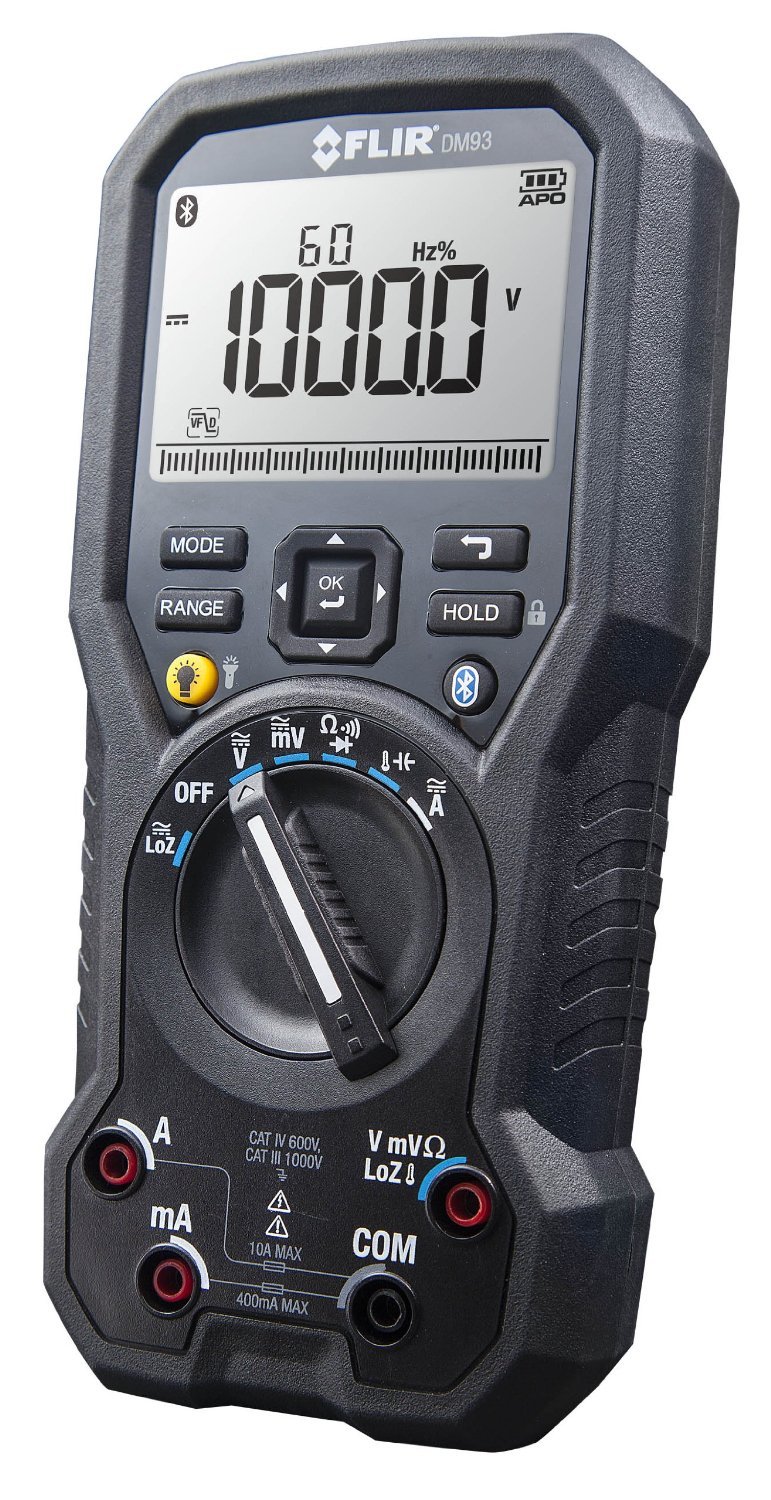 FLIR Systems DM93 Industrial Digital Multimeter with LoZ and VFD Filter ...
