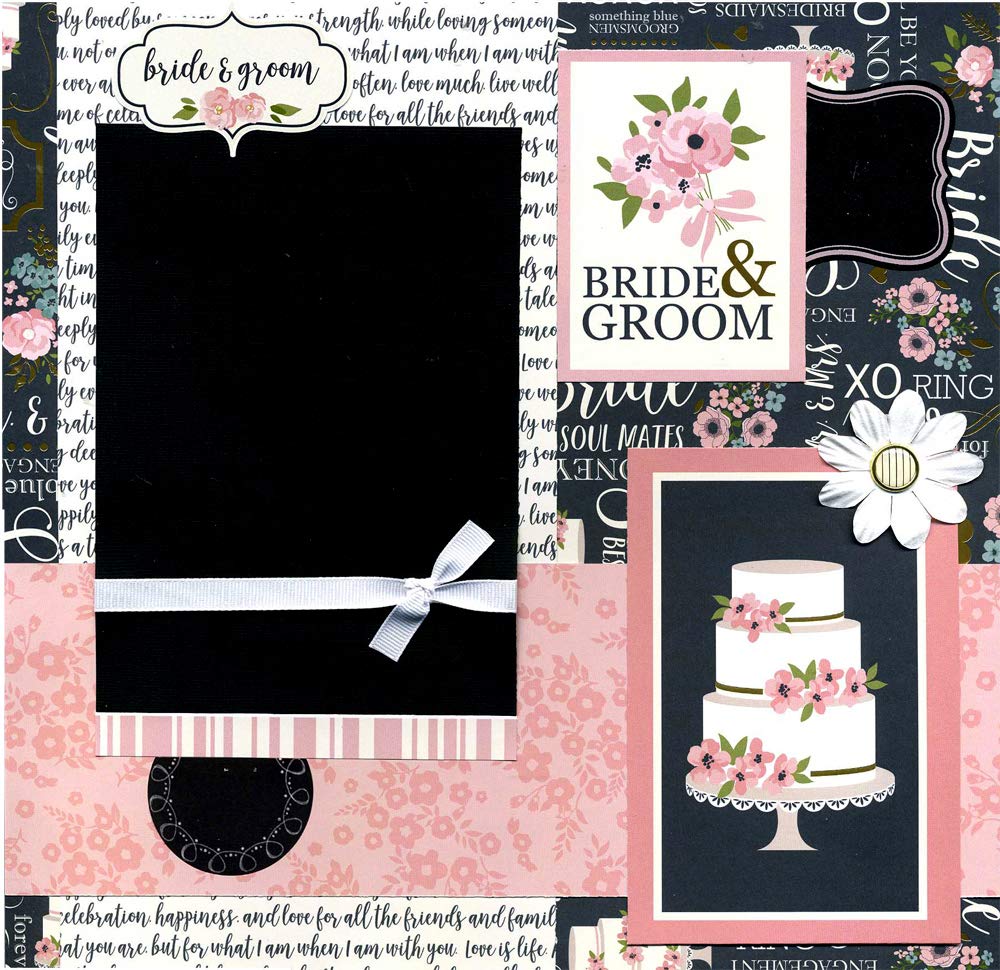 Amazon.com: Bride & Groom - Premade Wedding Scrapbook Page: Handmade