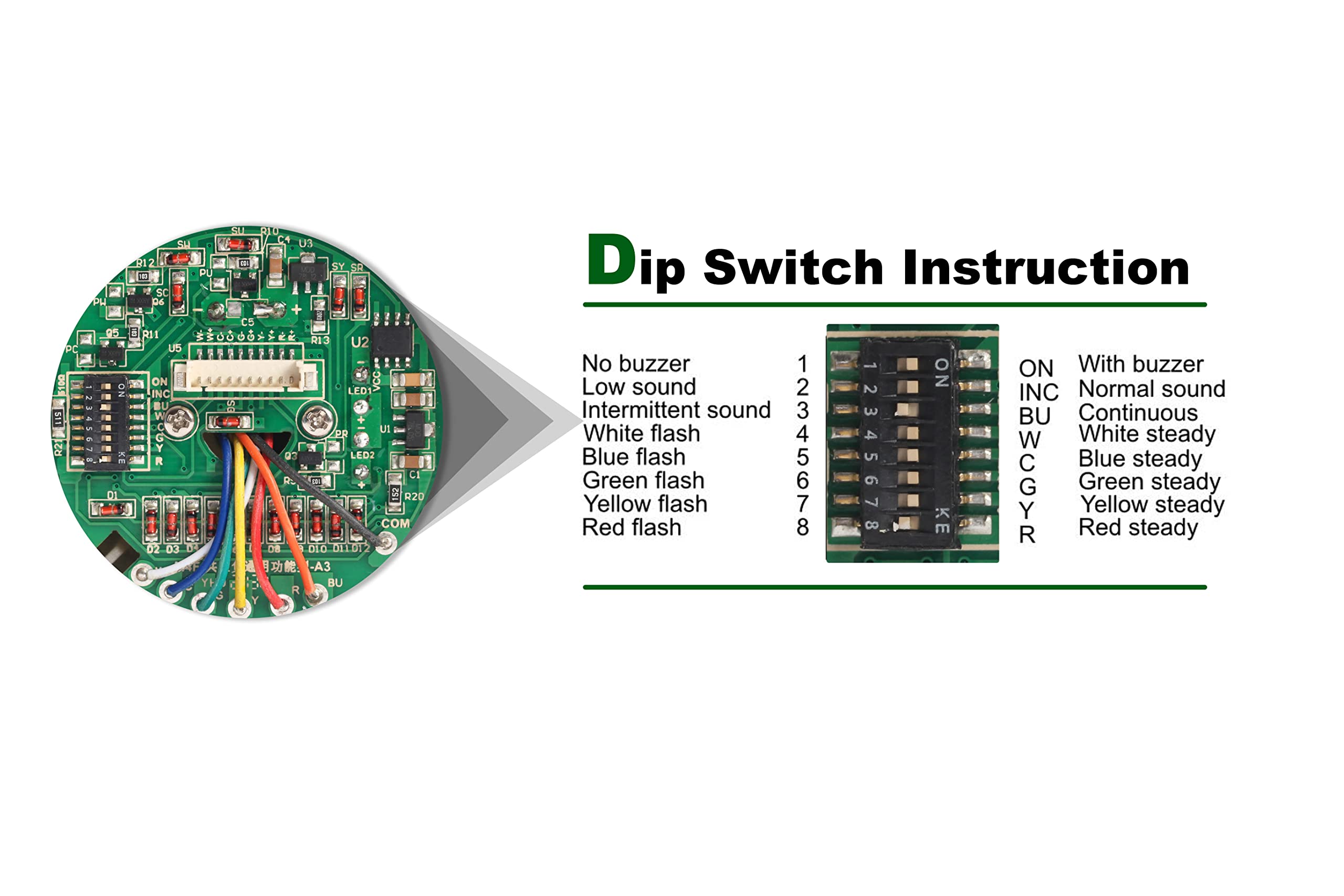 ANDONT 3 Stack Super Bright LED Andon Tower Light With Buzzer (Red ...