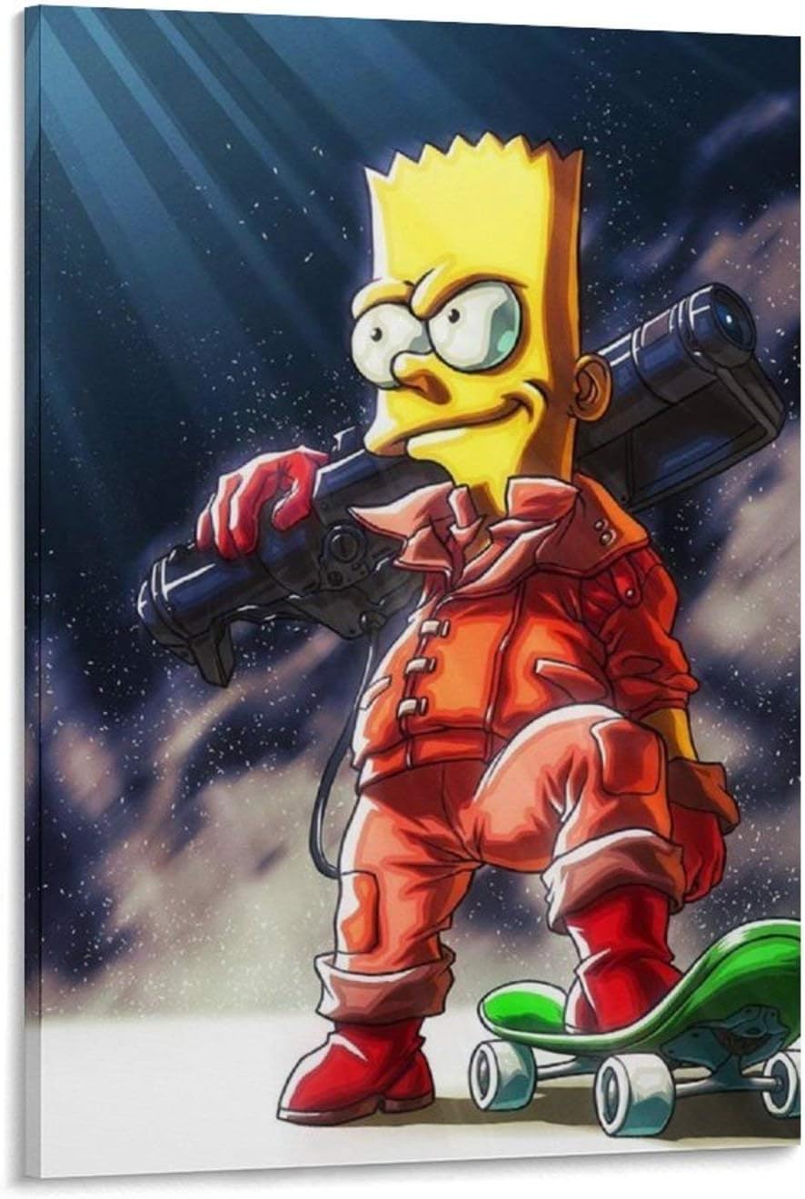 Amazon.de: Rongyao Anime Bart Simpson Leinwand-Kunst-Poster und ...