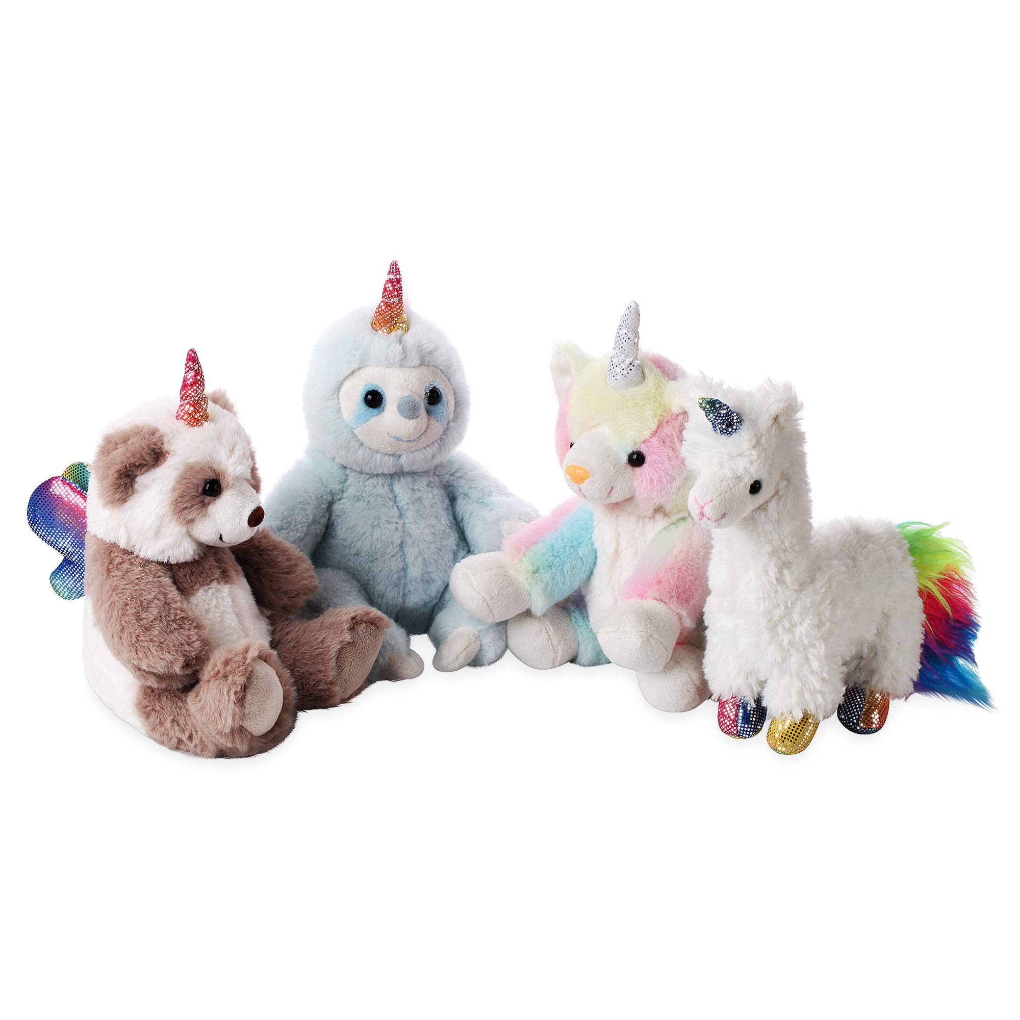 Dazmers 8" Plush Unicorn Stuffed Animal Toys, Rainbow Unicorn Toys 4 ...