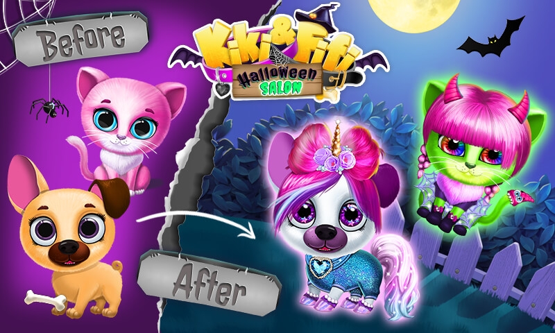 Kiki & Fifi Halloween Salon - Scary Pet Makeover: Amazon.ca: Appstore ...