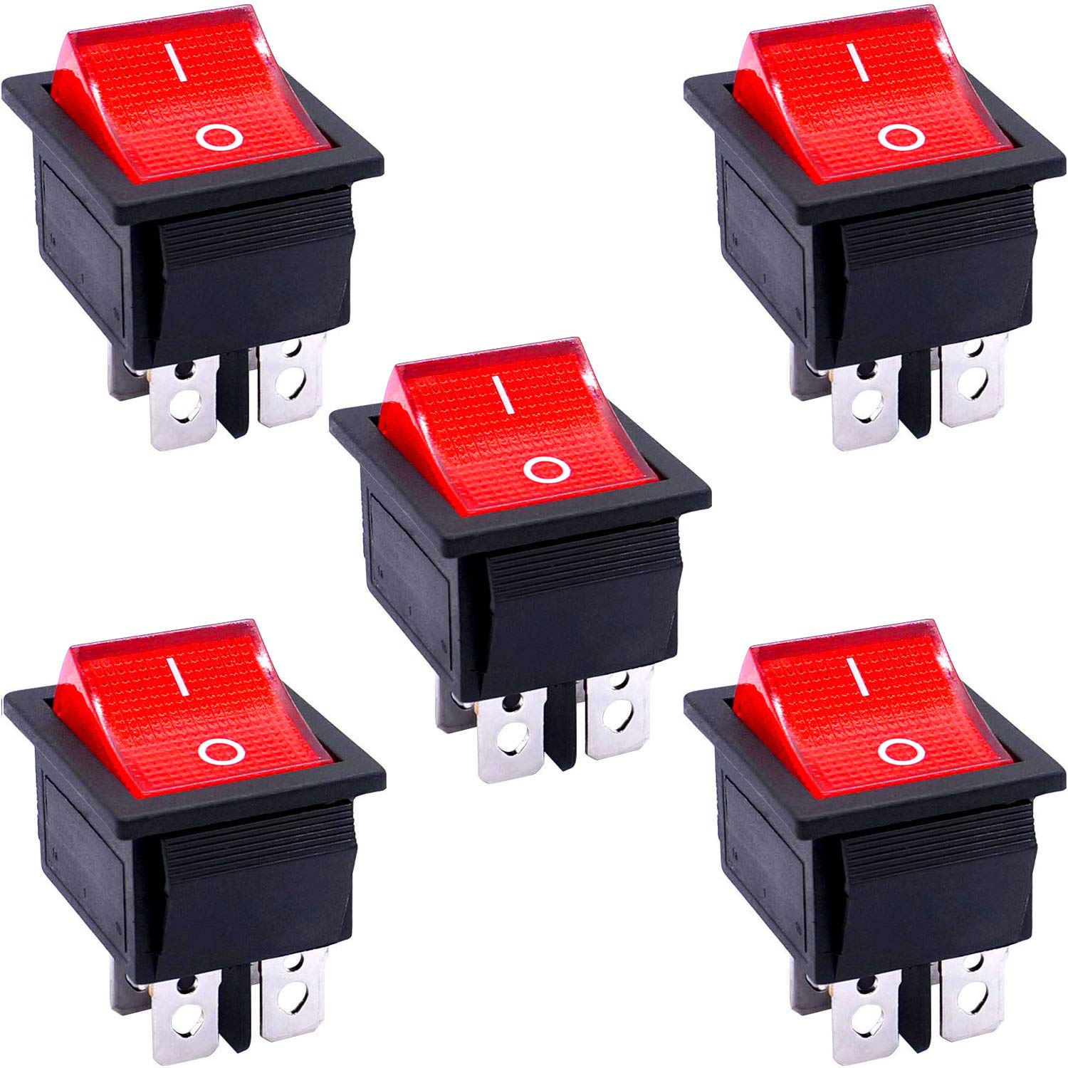 Mua Taiss 5Pcs Rocker Switch DPST ON/Off 4 Pin 2 Position Rocker ...