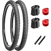 Amazon.com : 2 Pack 26 inch Bike Tires - 26 × 1.95 inch Folding Replacement Bicycle Tires for ...