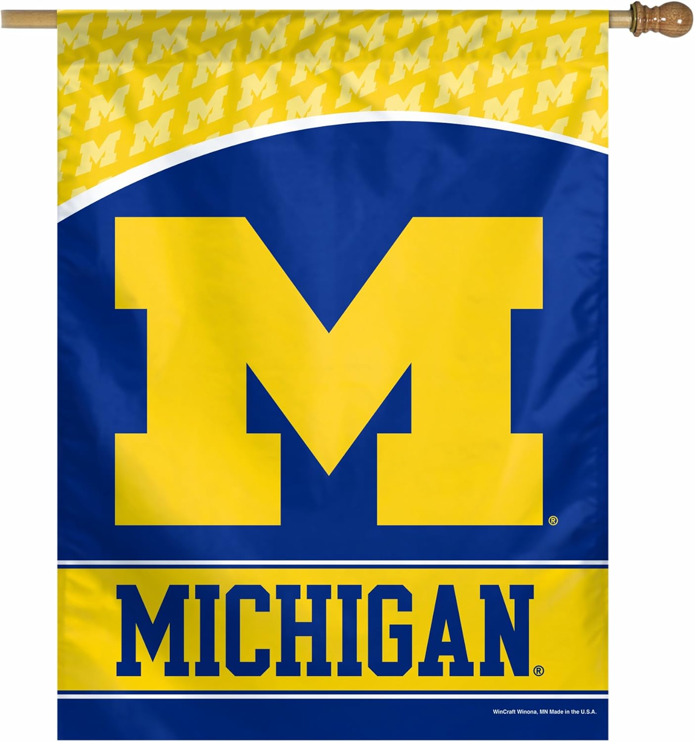 Amazon.com : NCAA Michigan Wolverines 27-by-37-Inch Vertical Flag ...