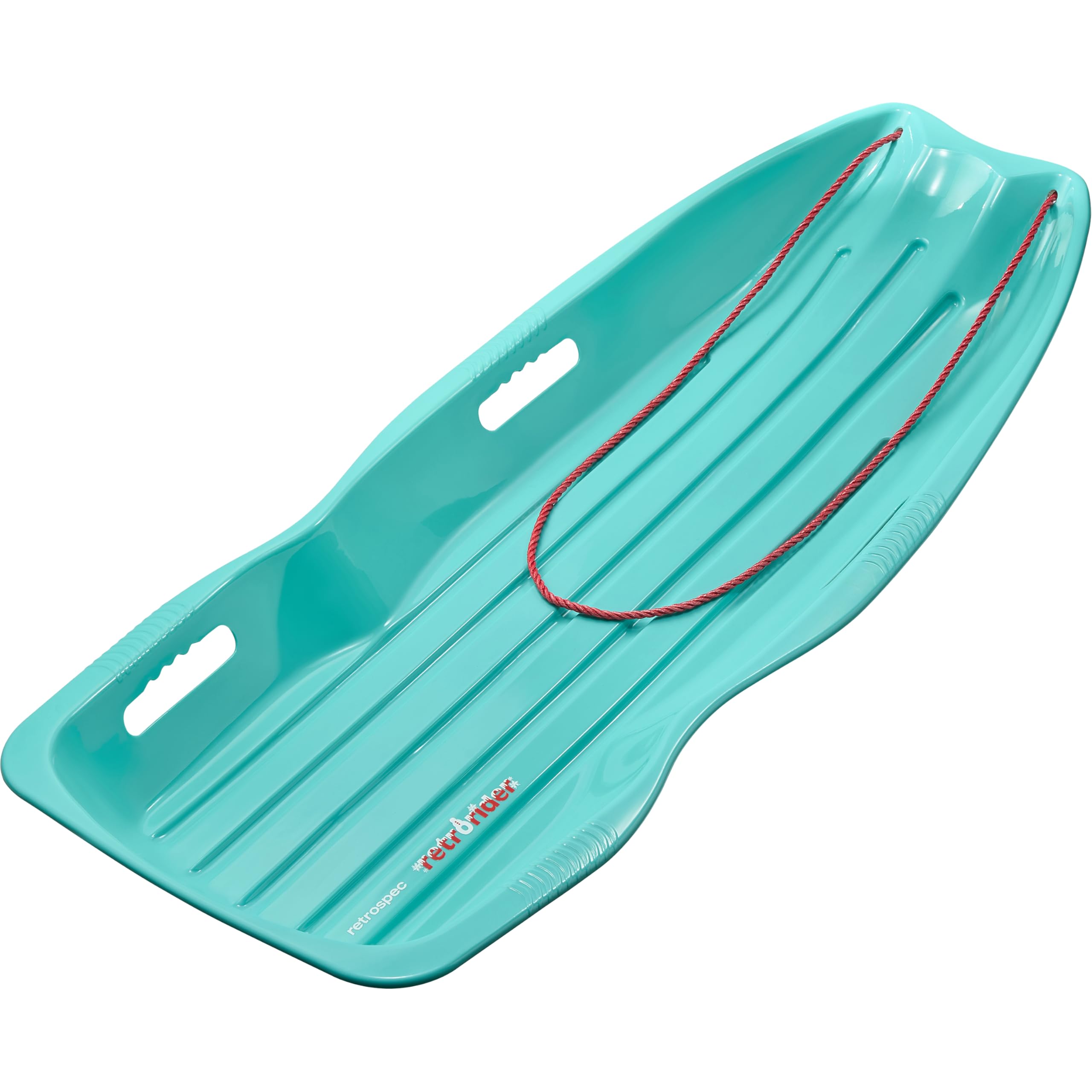 Retrospec Retrorider Plastic Snow Sled – Toboggan Style with Pull Rope ...