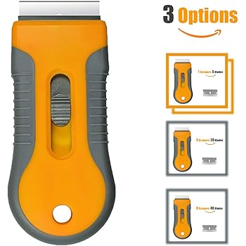 Amazon.com: InstallGear Mini Razor Scraper with 16 Blades: Kitchen & Dining