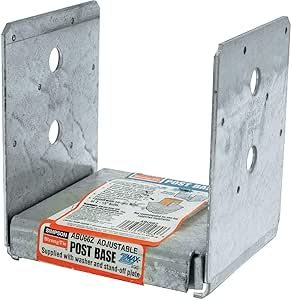 Amazon.com: Simpson Strong-Tie ABU66Z Post Base 12-Ga Zmax (10Pk): Home ...