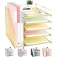 Amazon.com: LEKETREE Desk Organizers and Accessories, 5-Tier Paper ...
