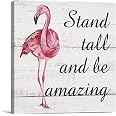 Amazon.com: Country Pink Flamingo Canvas Prints Wall Art Decor Desk ...