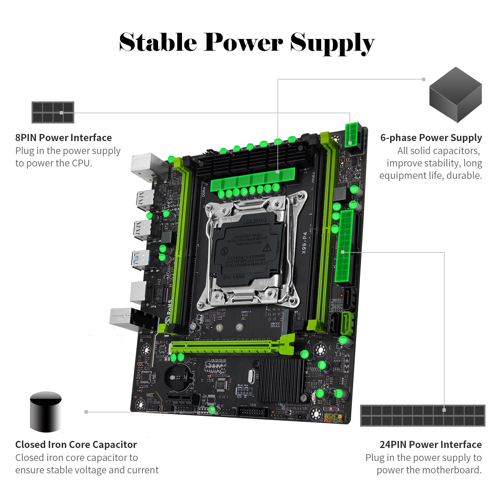 Mua SHANGZHAOYUAN X99 P4 Motherboard LGA 2011-3 Motherboard for E5 V3 ...