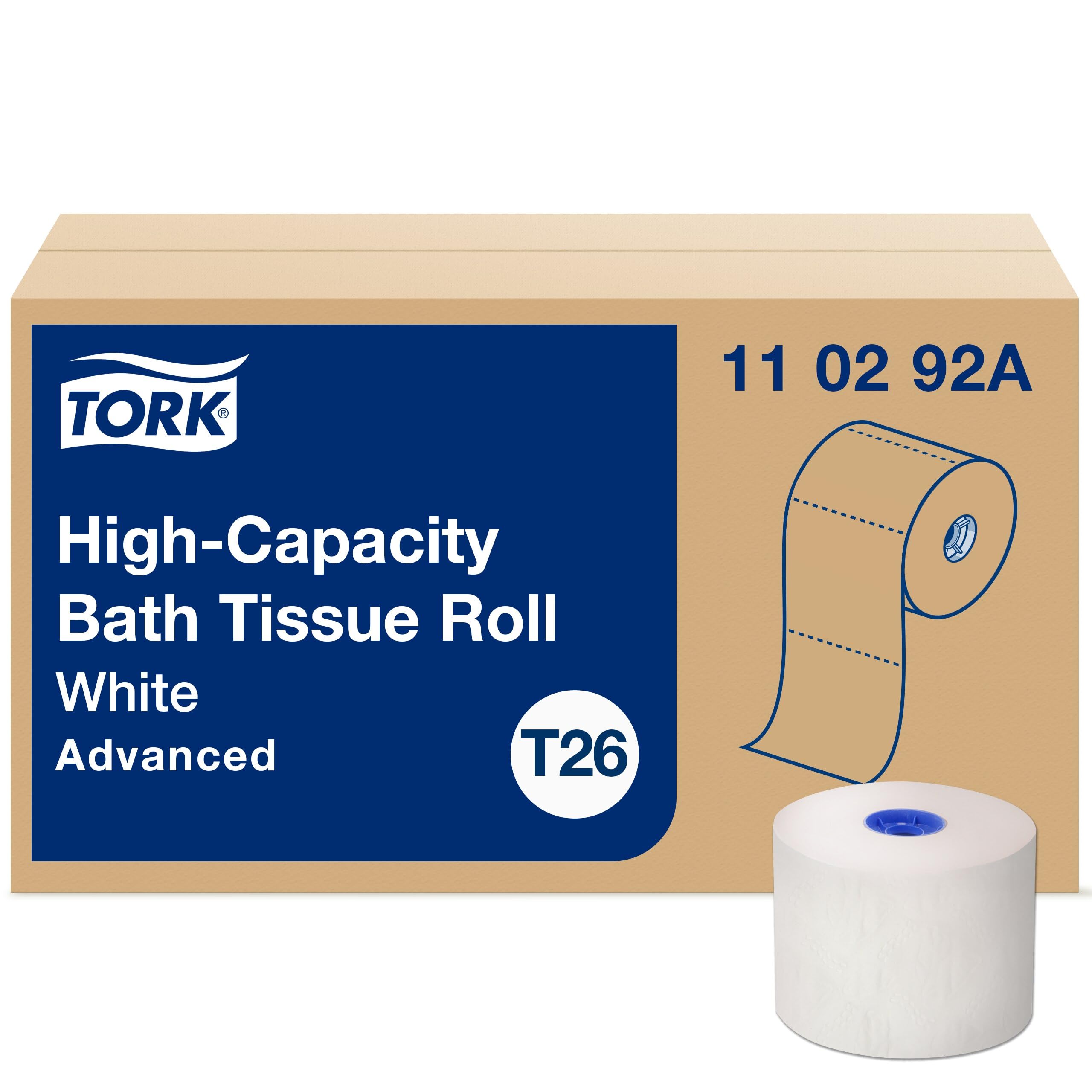 Tork High-Capacity Toilet Paper Roll White T26, Advanced, 2-Ply, 36 x ...
