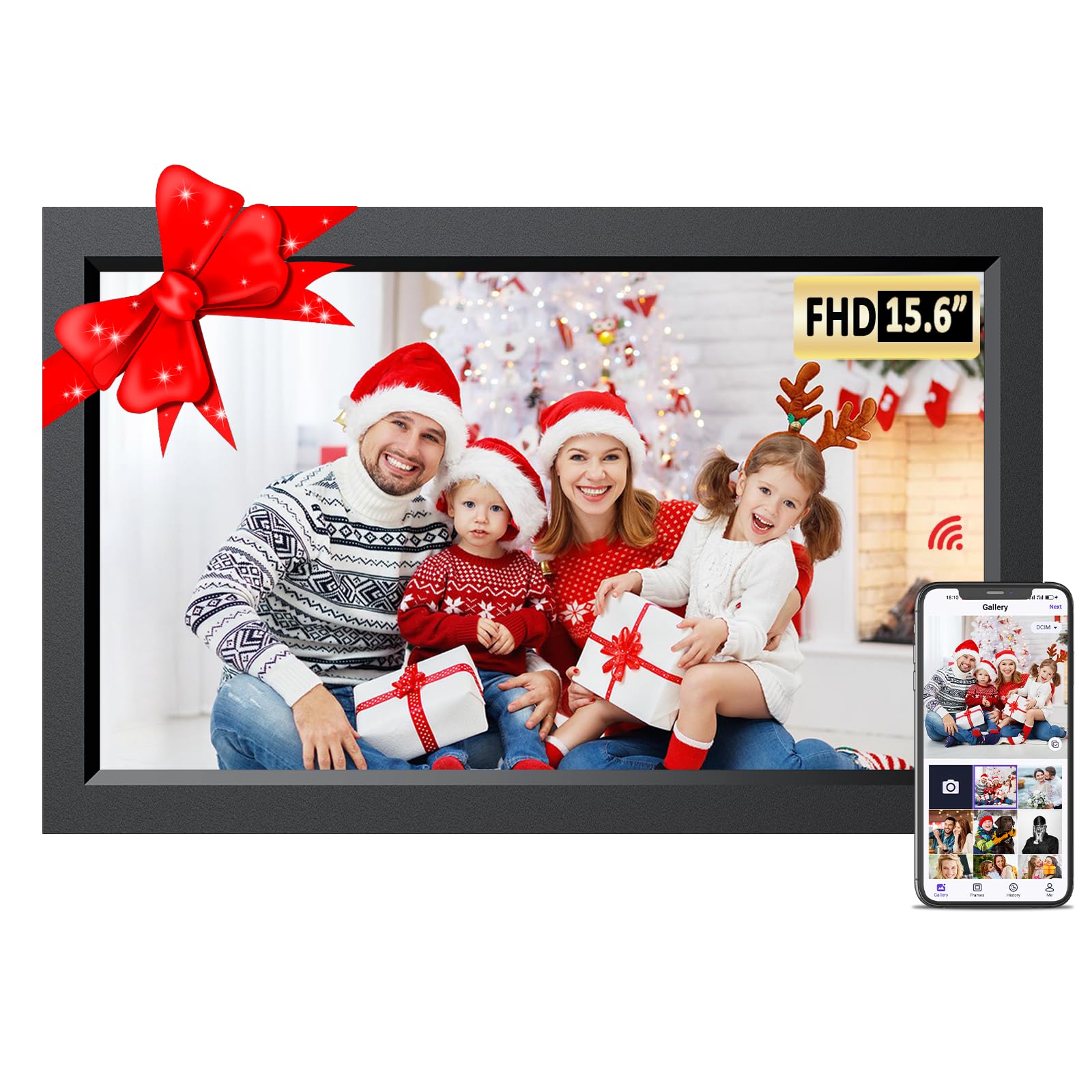 SAMMIX Digital Picture Frame,15.6 Inch 32GB Large WiFi Digital Photo ...