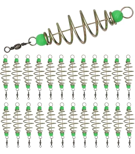 Nbln Fishing 24 Piece Olive Shape Spring Bait Fishing Set - Glow Carp ...