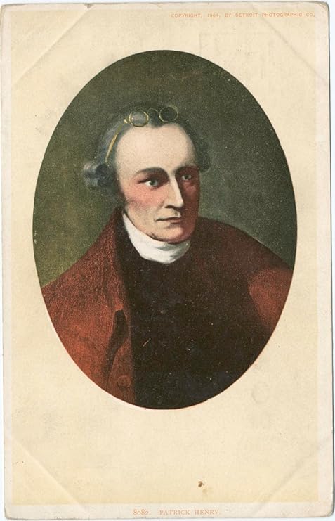 Amazon.com: Historic Pictoric Postcard Print - Patrick Henry, Portrait ...