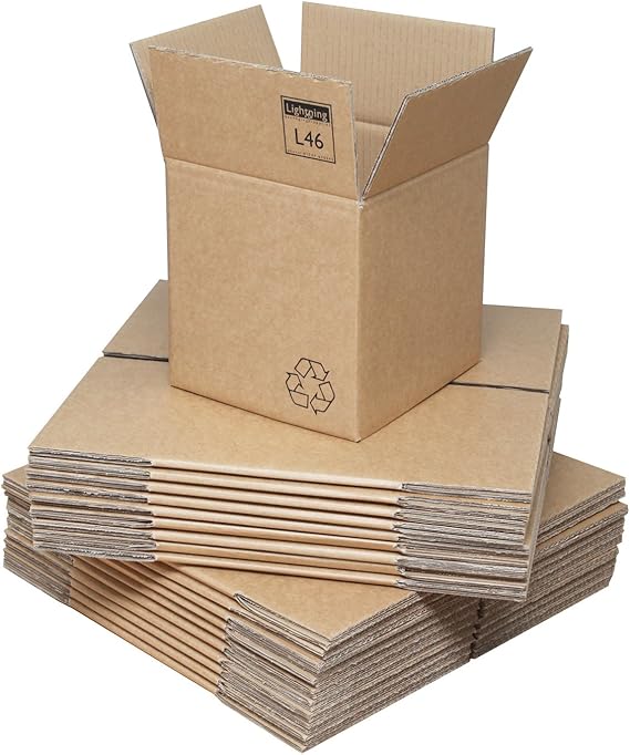 Double Wall Cardboard Boxes - 205x205x205mm (8x8x8ins) Cube. Pack of 20 ...