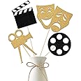 Amazon.com: Theatrical Mask Centerpiece Sticks, Comedy Movie Night ...