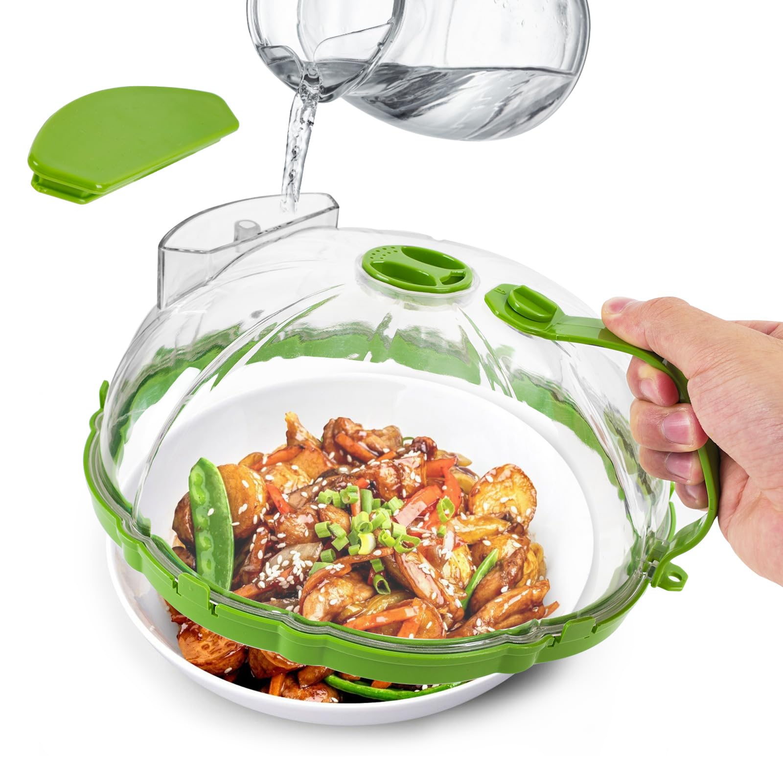 Microwave Splatter Cover for Food Guard - Microwave Cover with Water ...