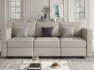 Amazon.com: Belffin Modular Sofa Couch with Storage Seats Velvet 3 ...