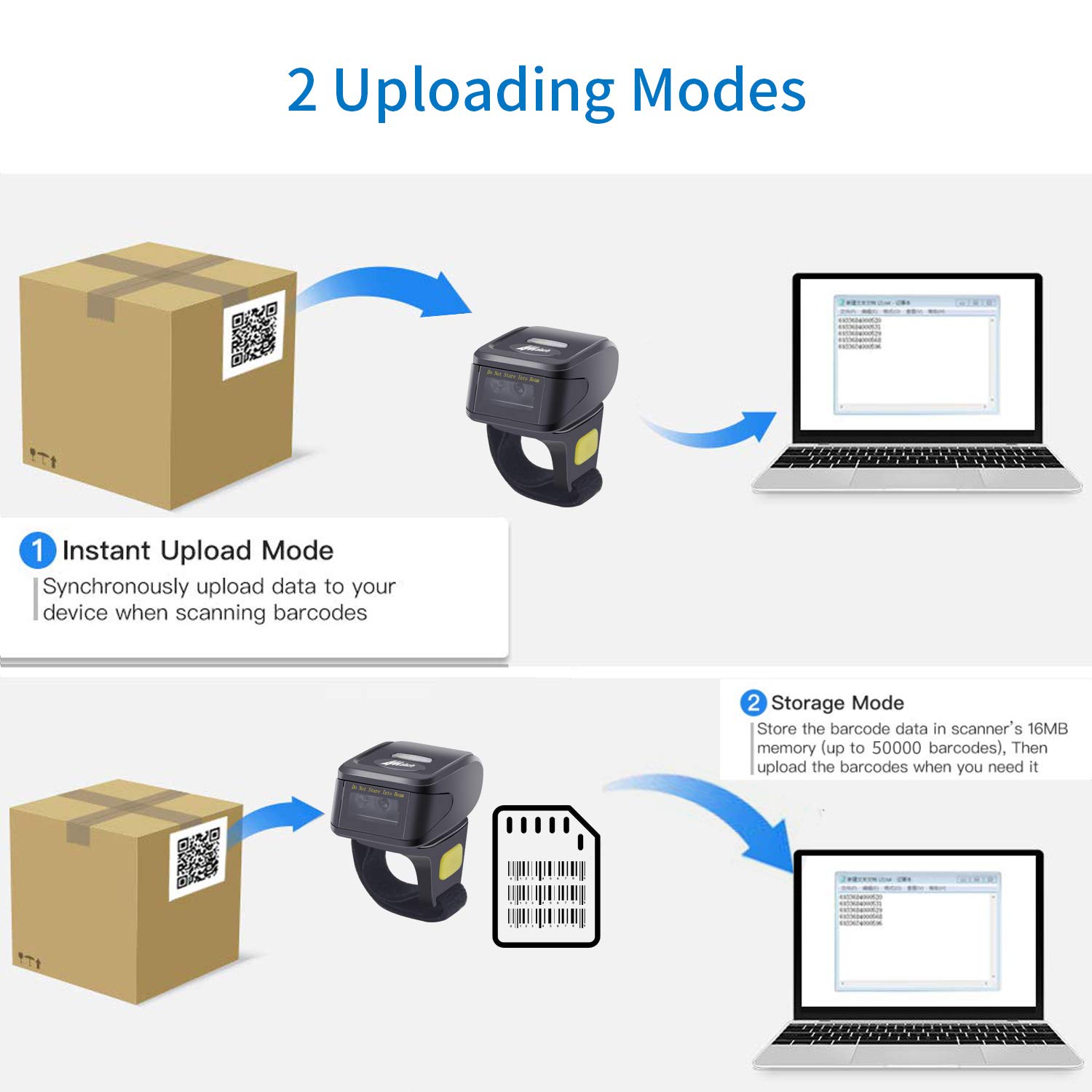 Mua Alacrity Portable 1D and 2D Bluetooth Barcode Scanner,Handheld Mini ...