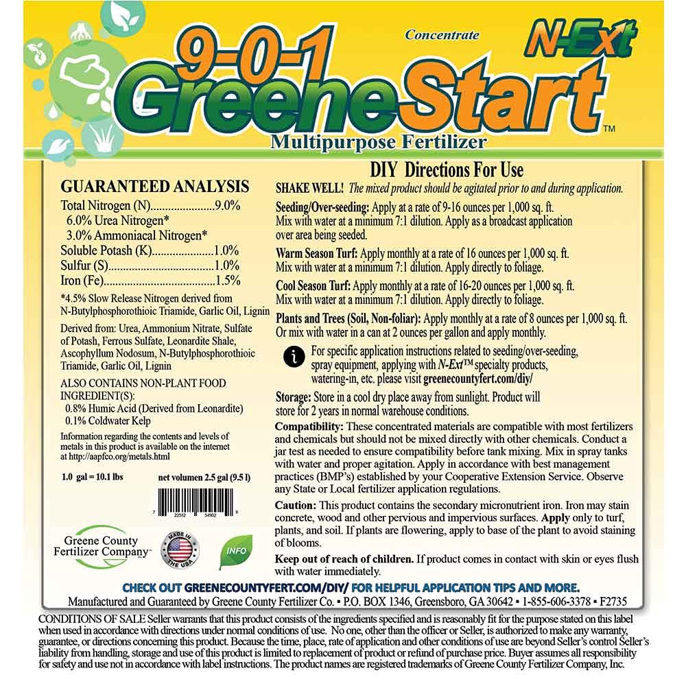 Mua 9-0-1 GreeneStart Multi Purpose Fertilizer [N-Ext] Seeding and ...
