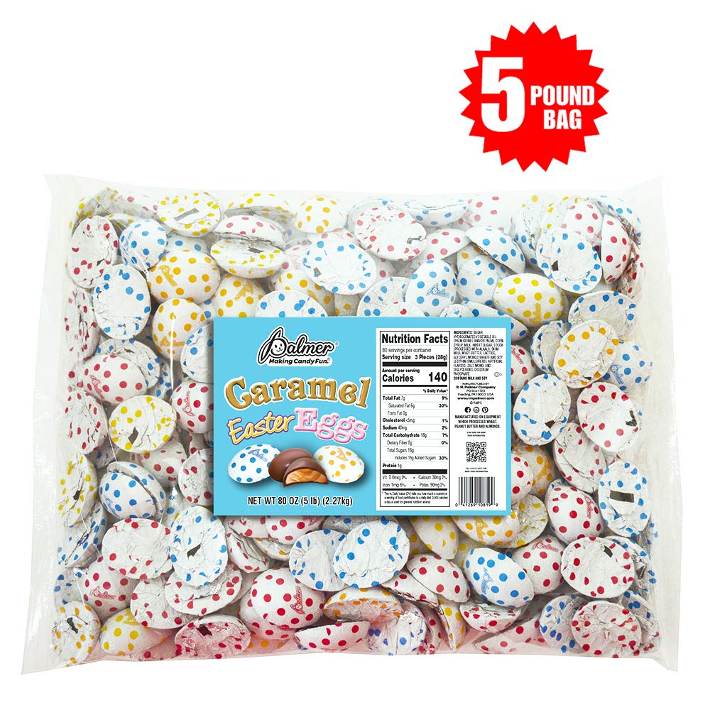 Amazon.com : R.M. Palmer Chocolate Flavor Caramel Filled Half Eggs – 5 ...