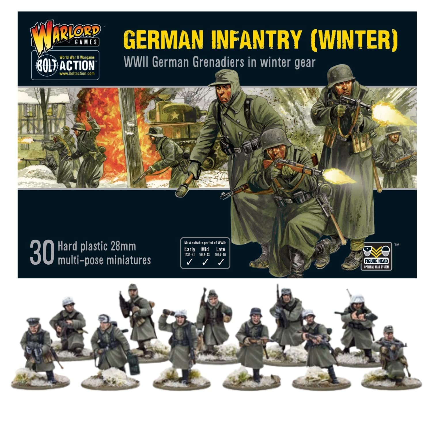 Mua Wargames Delivered Bolt Action Miniatures - German Infantry (Winter ...
