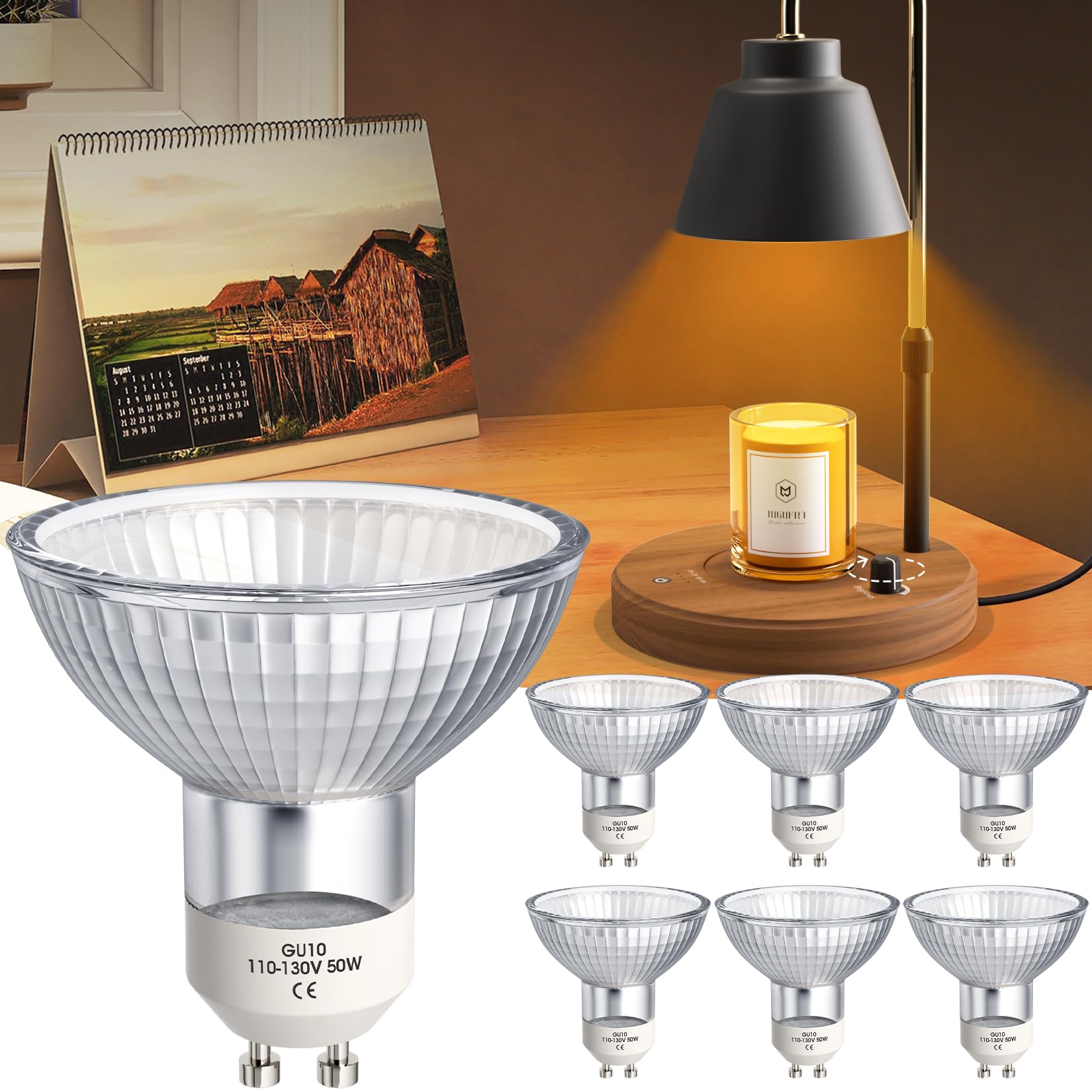 mlogiroa Light Bulbs(Pack of 6) - 50W 110V Candle Warmer Lamp Bulbs ...