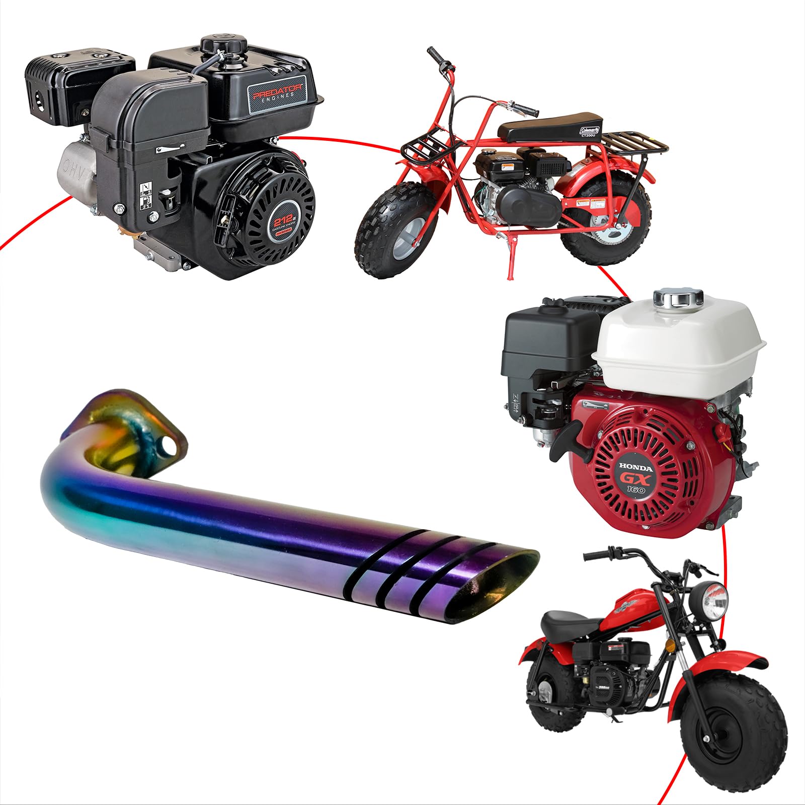 Mua JMCHstore Header Pipe Kit For Coleman CT200U BT200X KT196, Predator ...