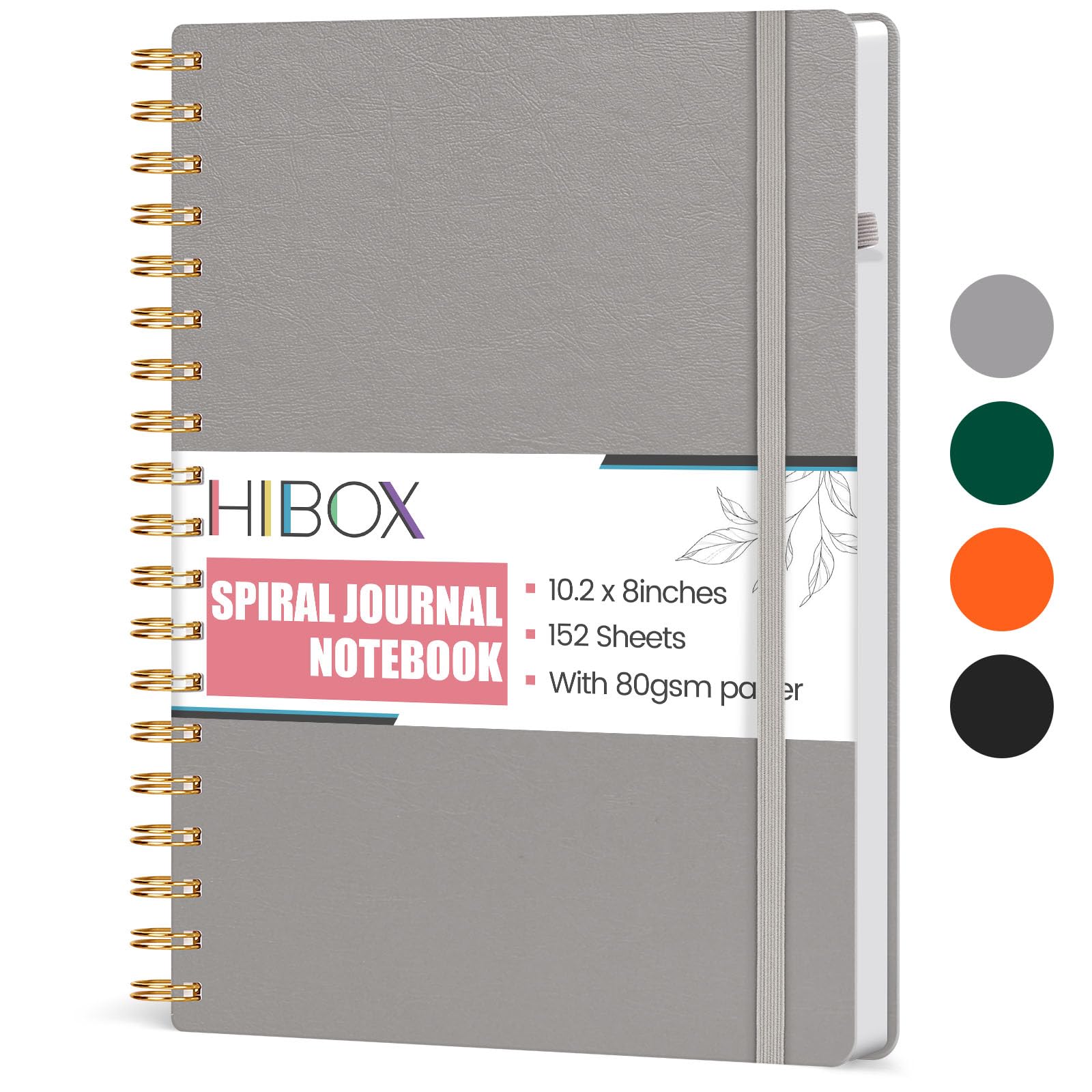 HIBOX Spiral Journal Notebook, 8" x 10.2", B5 Wide Ruled Journal ...