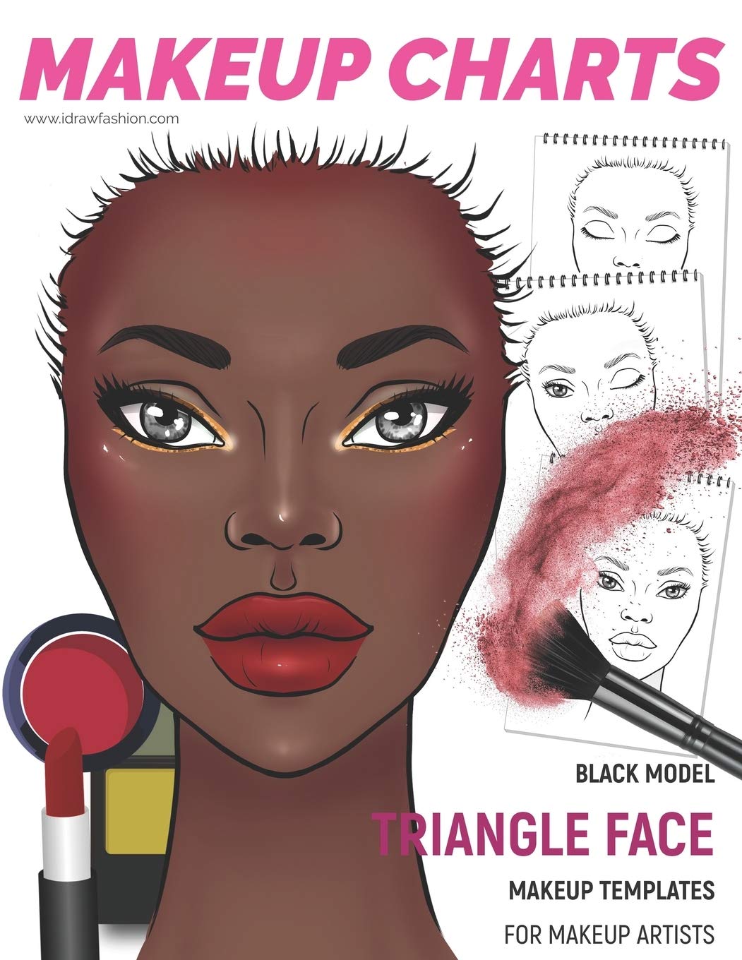 Mua Makeup Charts - Face Charts for Makeup Artists: Black Model ...