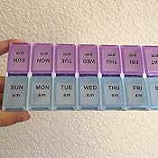 Amazon.com: Pill Organizer, E-Crazy Pill Box Twice-a-Day, Weekly Pill ...