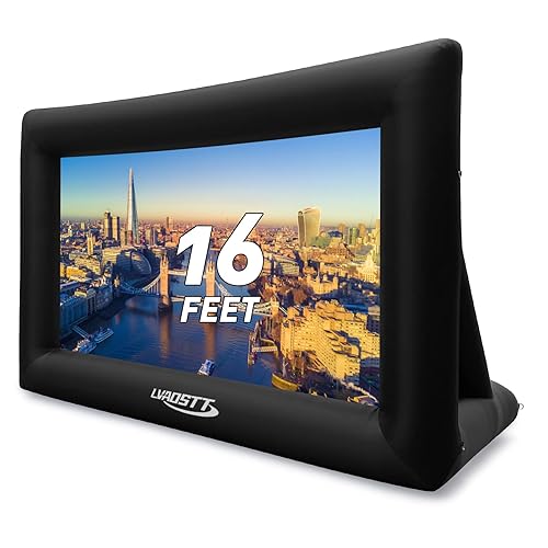 Inflatable Projector Screen Outdoor, 16FT Blow Up Movie Screen for ...