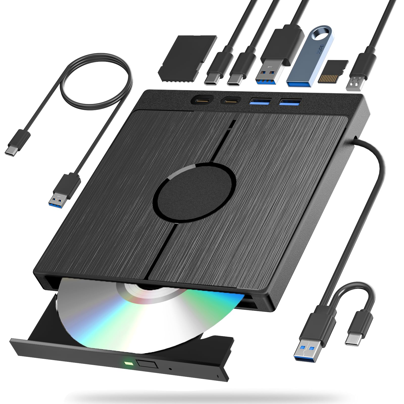 Mua External Blu Ray Drive 7in1, Portable Blueray/DVD Drive for PC with ...