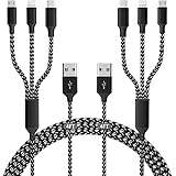 Amazon.com: Multi Charging Cable, (2 Pack 4FT) Multi USB Charger Cable 3 in 1 Charging Cable ...