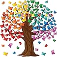 Amazon.com : 128 Pcs Butterfly Tree Bulletin Board Decorations Spring ...