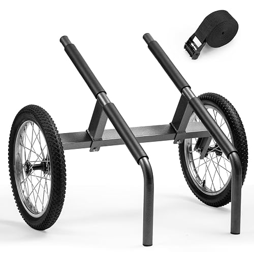Kayak Beach Cart, SUP Cart,Width Adjustable Universal Canoe Dolly Heavy ...