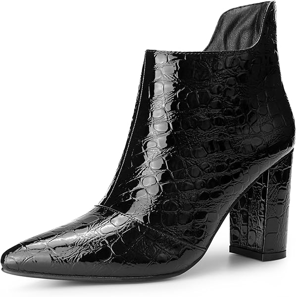 Amazon.com | Marc Fisher LTD Women's Yanara Bootie, Black Croco