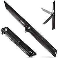 Amazon.com: REMETTE Tactical Pocket Knife GD22K, D2 Steel Sharp Tanto Folding Knife, Flip ...