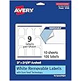 Amazon.com : Avery Matte White Removable Arched Labels with Sure Feed ...