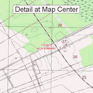 Amazon.com : USGS Topographic Quadrangle Map - Convent, Louisiana ...