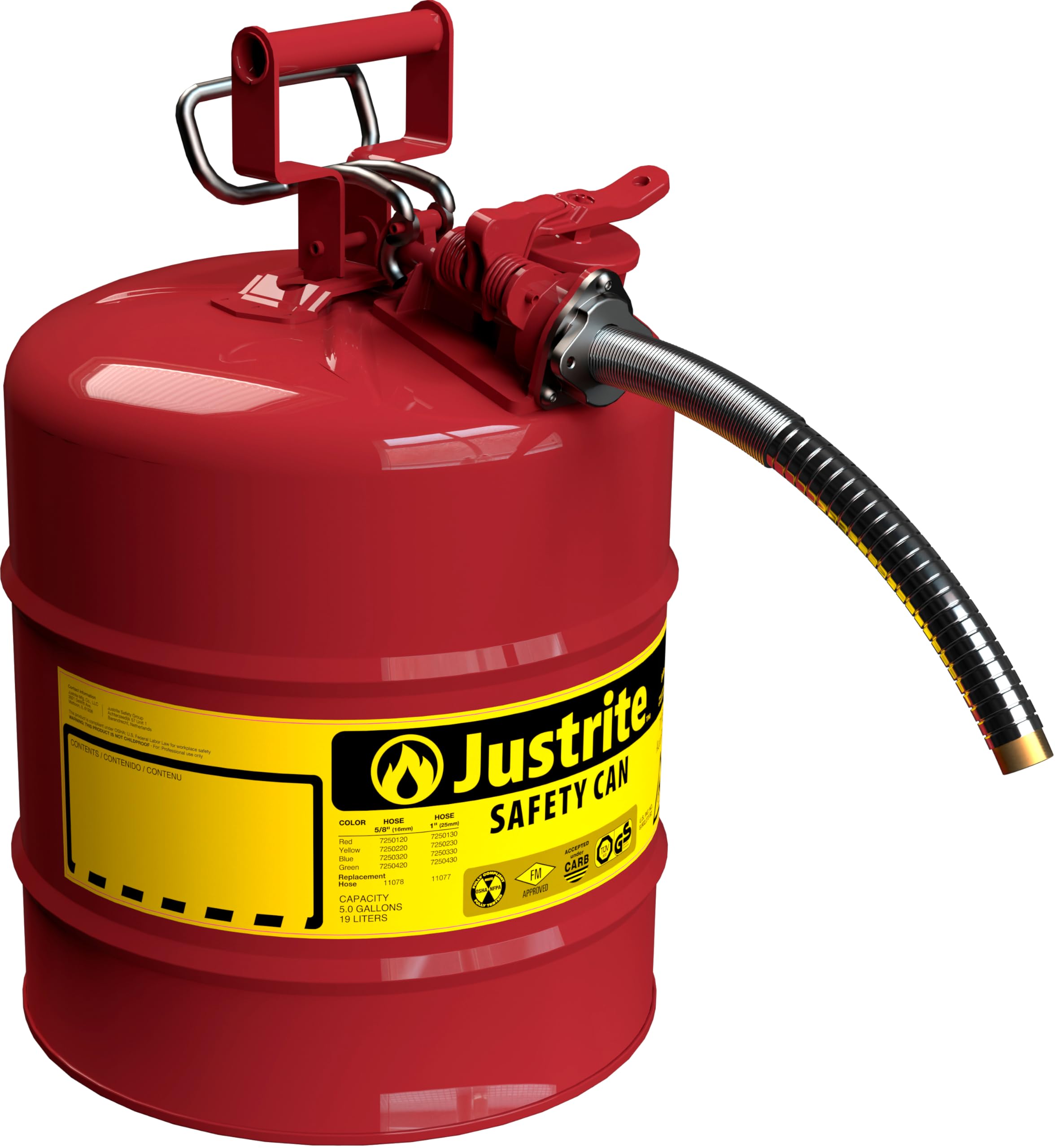 Mua Justrite 5 Gallon Type II Red Safety Gas Can for Gasoline with ...