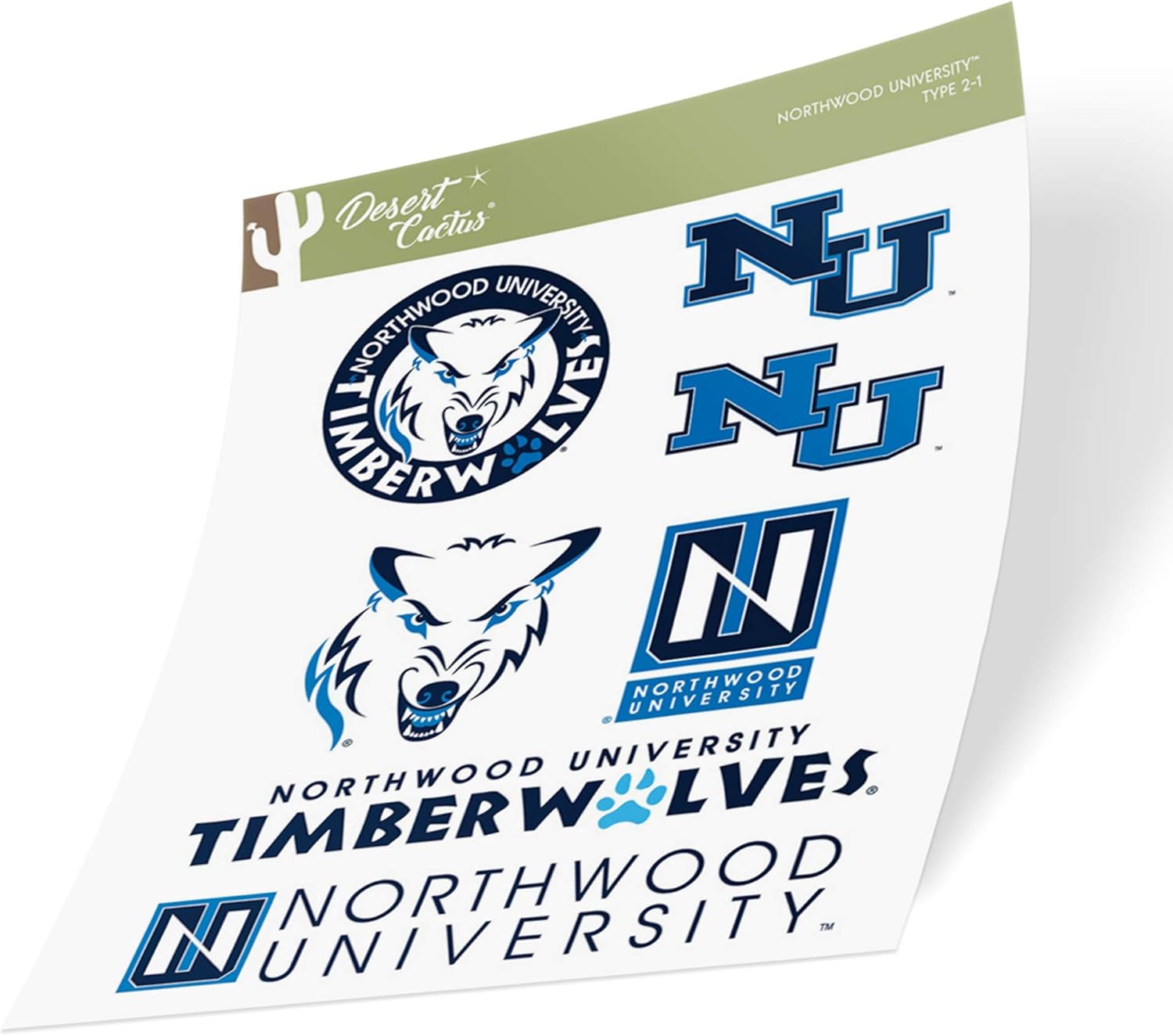 Amazon.com: Northwood University Timberwolves NCAA Sticker Vinyl Decal ...