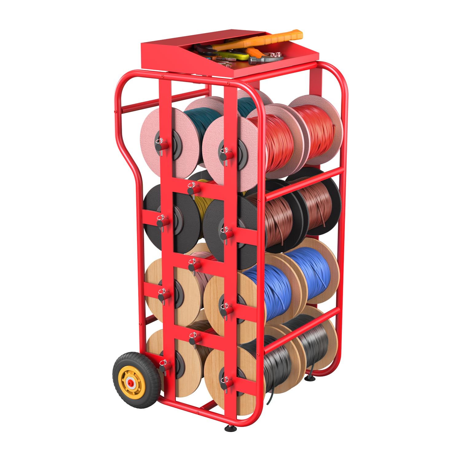 Wire Spool Rack,Cable Caddy,Portable Wire Holder for Efficient Cable ...