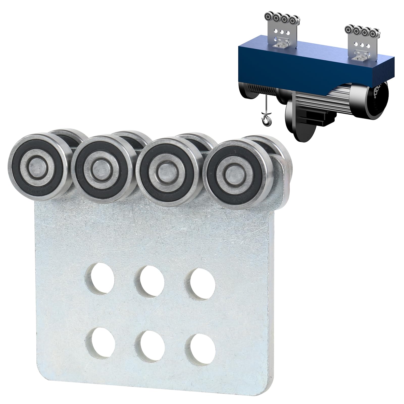 Fuperoo 8 Wheel Trolley Assembly Rollers.Eight Bearing Trolley Assembly ...