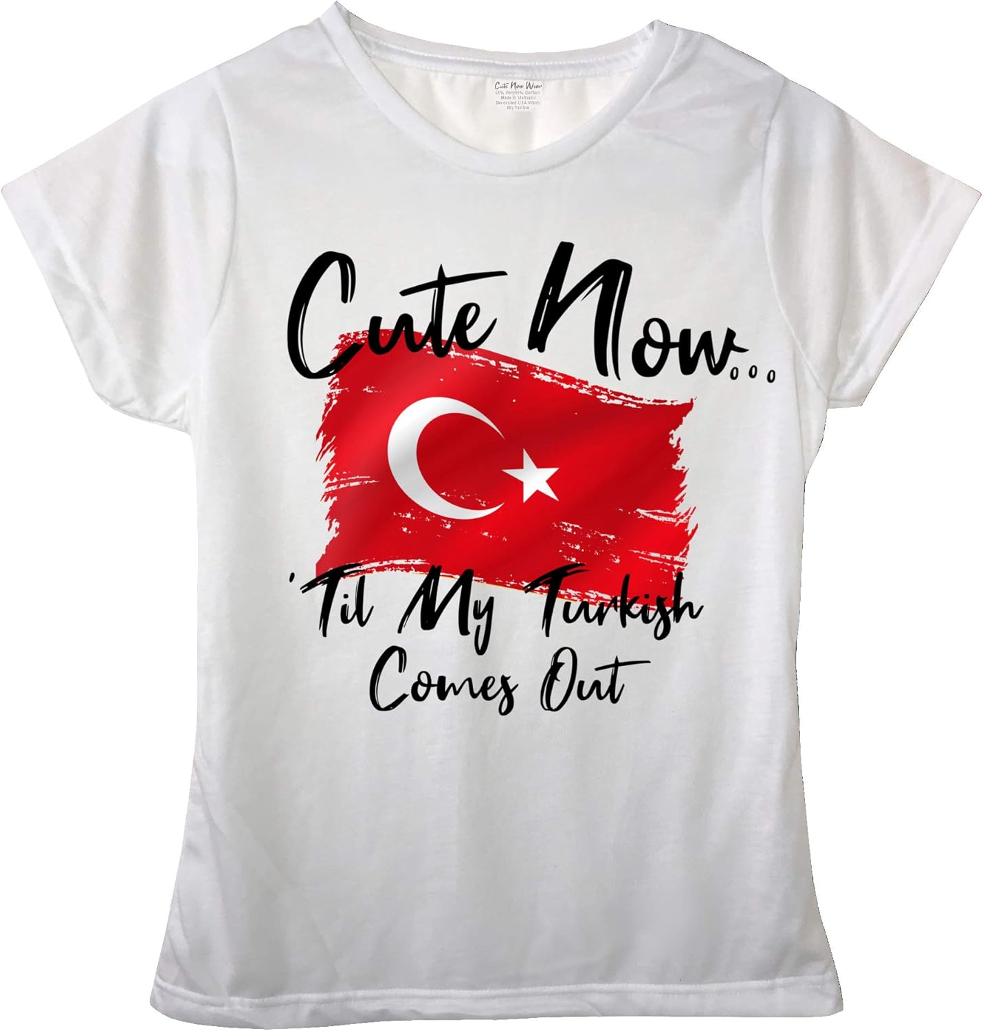 Amazon.com: Cute Now Ladies Turkey T-Shirt Til My Turkish Comes Out ...