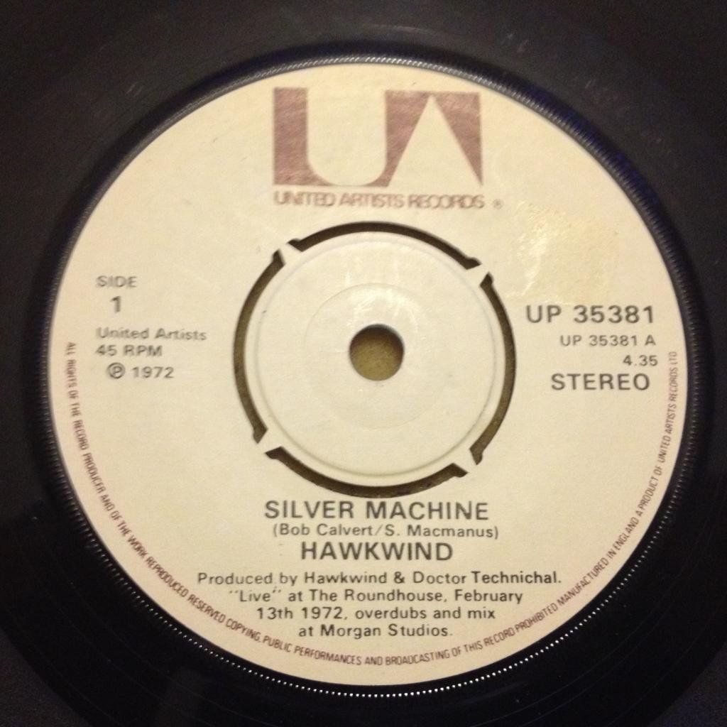 Hawkwind - Silver Machine, Seven By Seven, UP 35381, 1972, Vinyl, 7 ...