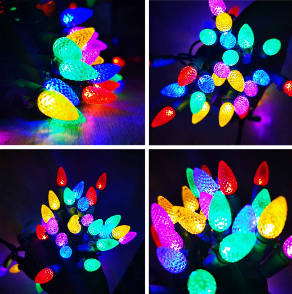 Colored Outdoor Christmas Lights Multicolor Led Holiday String Lights ...
